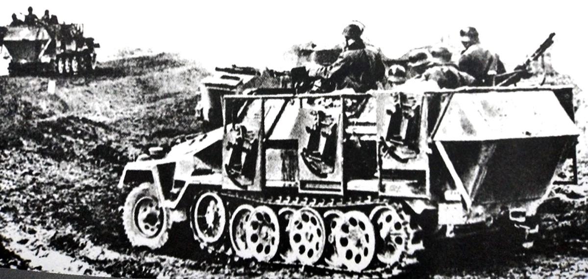 The 251/1, Sd Kfz 4/1 half-track armored rocket launcher of the German ...