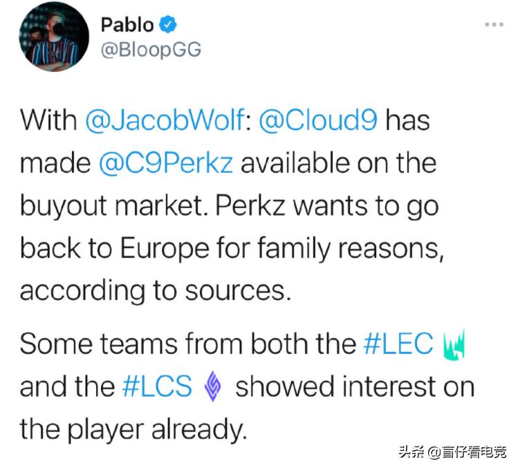 Perkz發文稱Khan離開後要去DK打上單，網友：Nuguri同意了嗎？ - 頭條匯