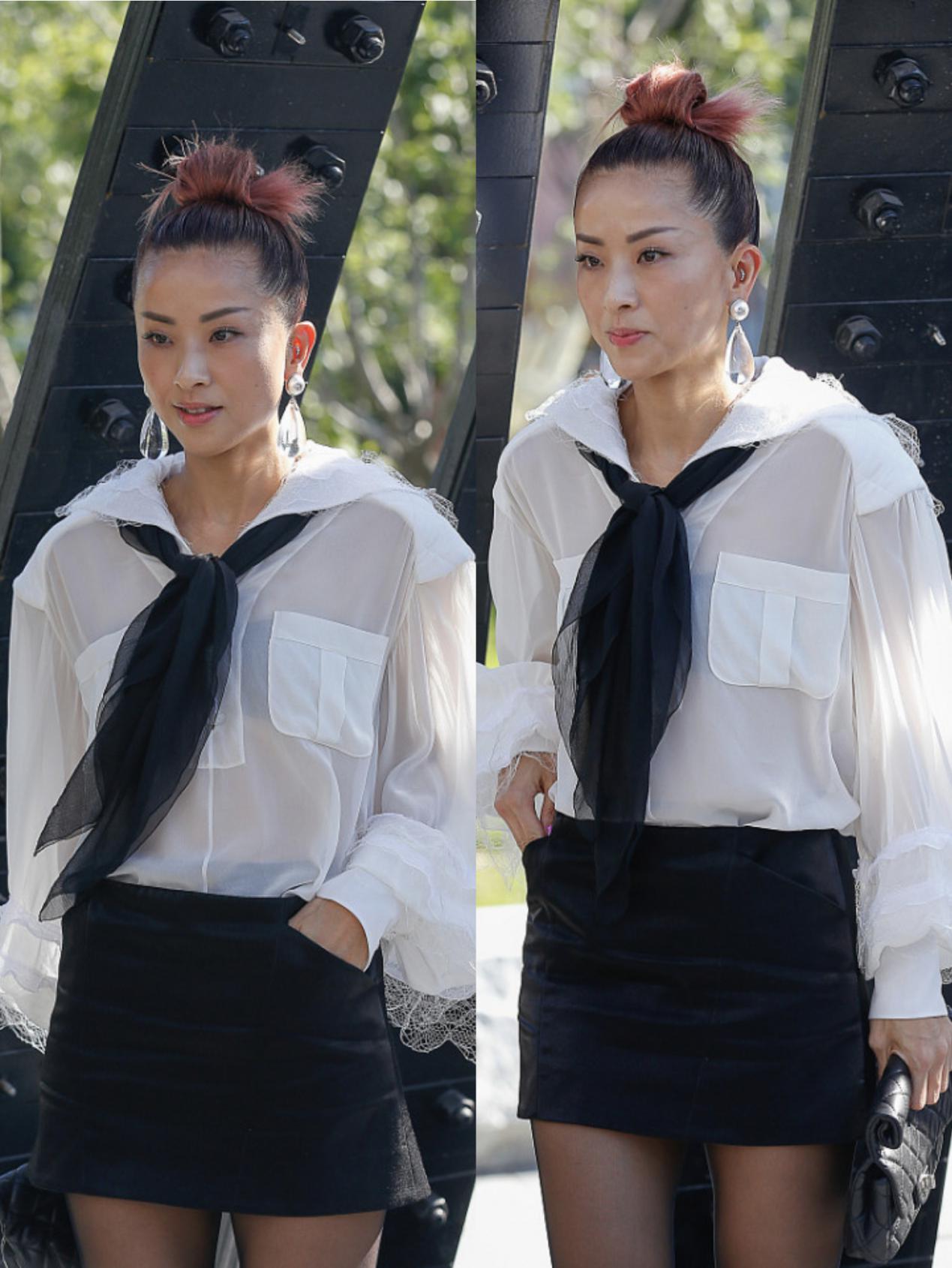 Eason Chan's wife is really good in figure, she wears a translucent ...