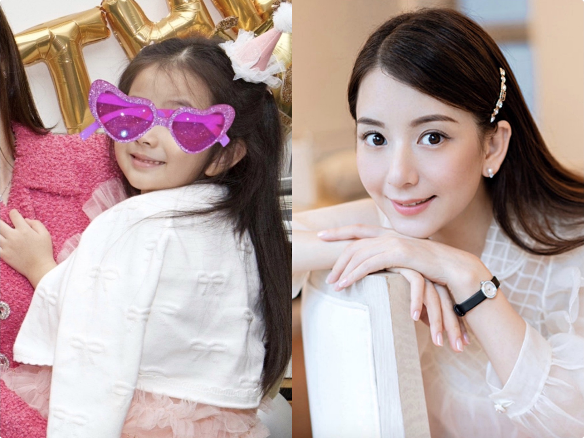 Fang Yuan takes her daughters to the party, the sisters are super cute ...