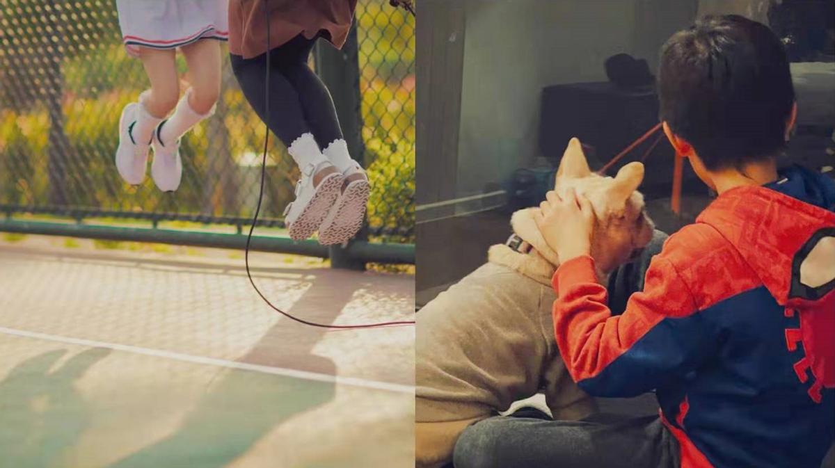 Sun Lihan took a group photo of the family of four!The 9-year-old son ...