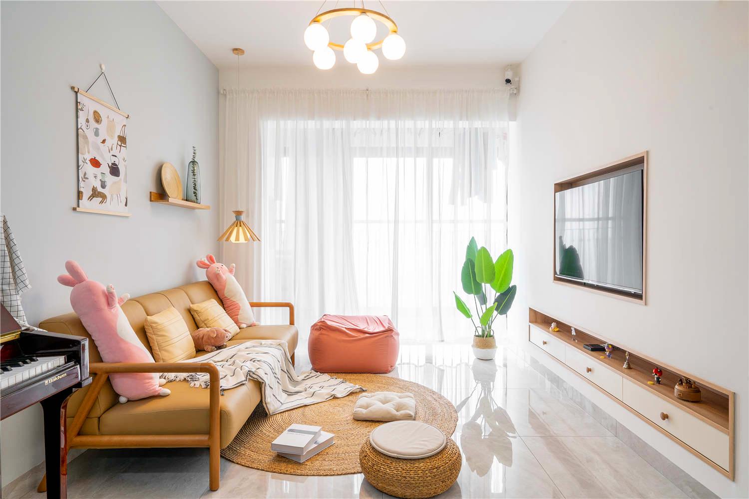 Her house is 67 square meters with two bedrooms and one living room ...