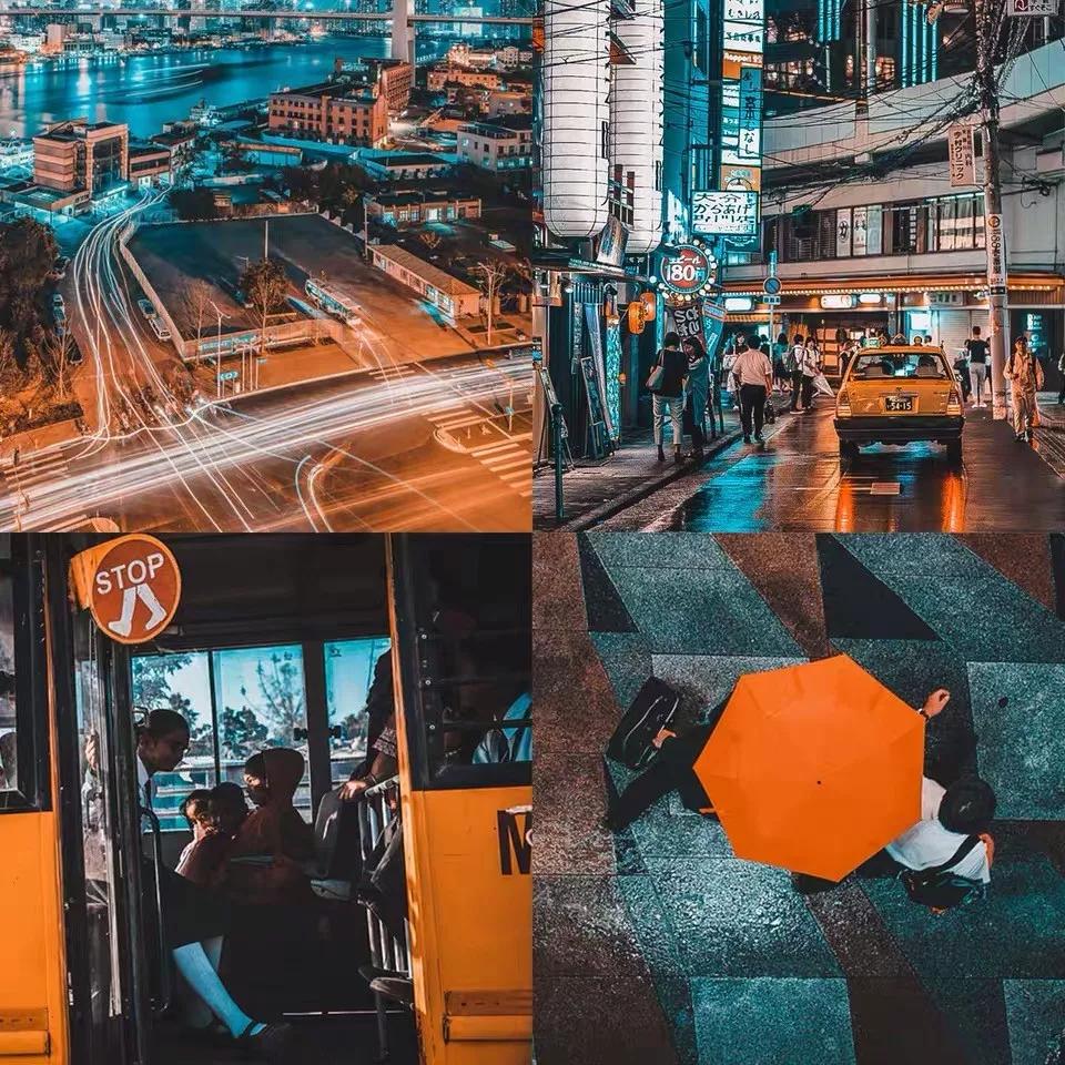 Beautiful blue-orange night scene presets, a must for urban night scene ...