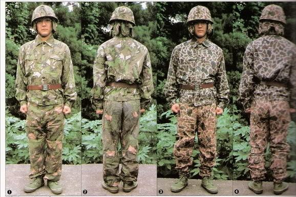 Chinese 81-style "big five-leaf" camouflage clothing, with high ...