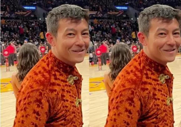 The 41-year-old Edison Chen's family of three watched the game. The ...