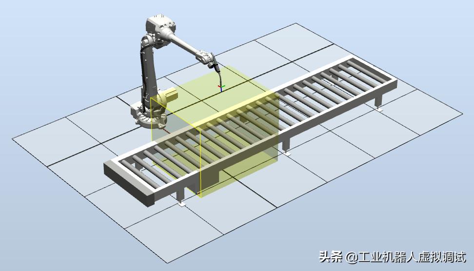 RobotStudio software: ABB robot conveyor belt tracking virtual ...