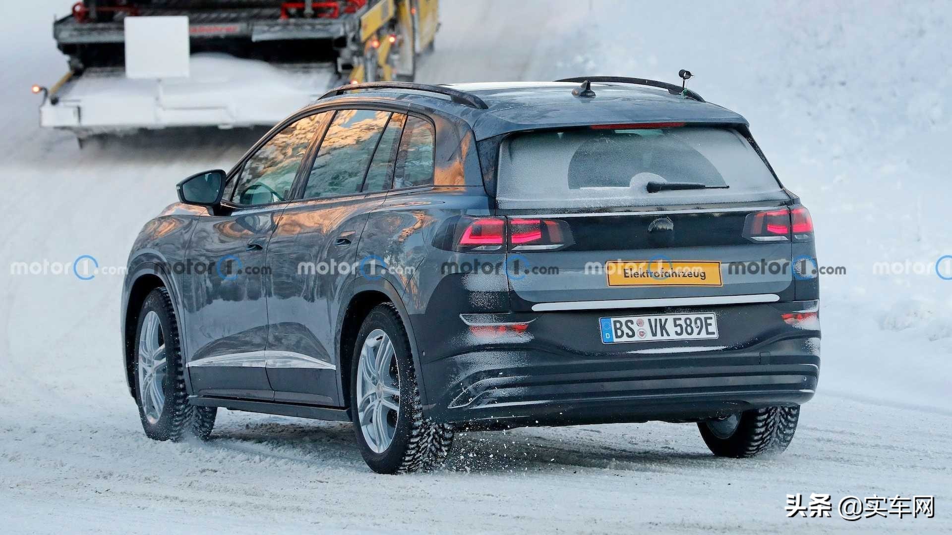 The cruising range is about 450 kilometers, the public ID.6 spy photos ...