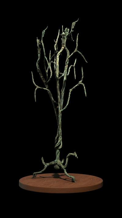 The No. 3 bronze sacred tree was successfully spliced, and it was ...