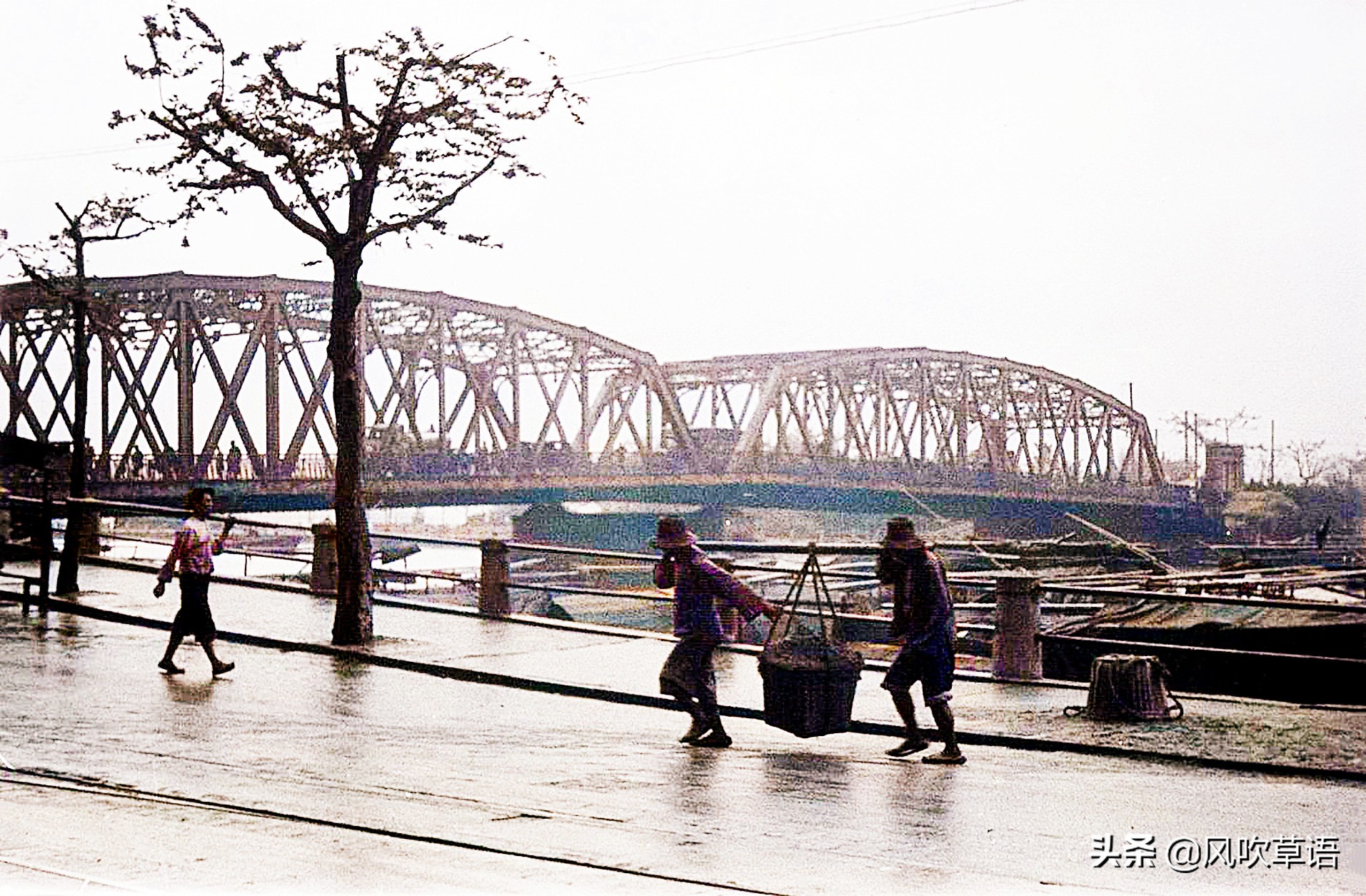 Seen from Suzhou Creek in Shanghai in 1934, the magnificent Broadway ...