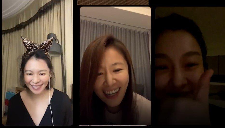 Xu Ruoxuan's live broadcast debut of three beauties in the same frame ...