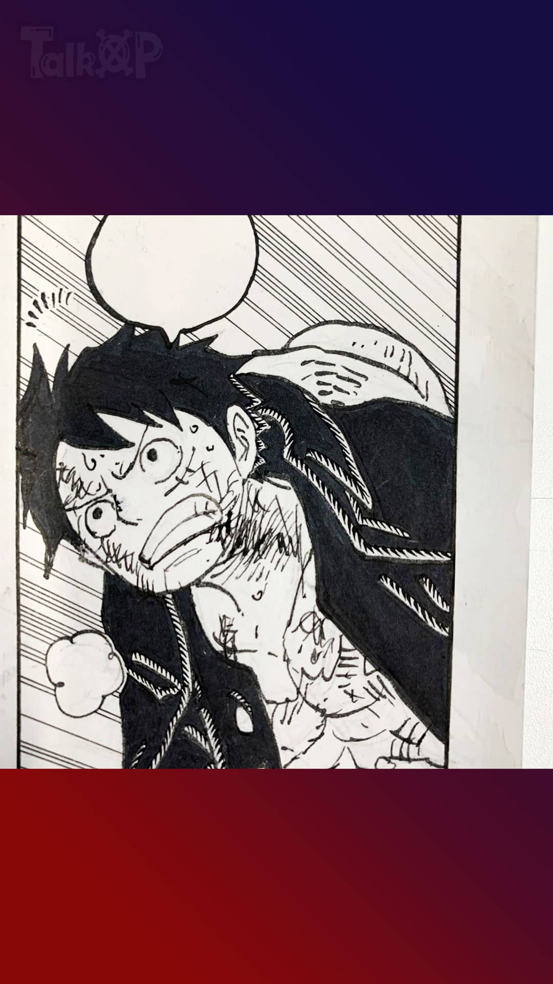 The official release of the original manuscript of One Piece Chapter ...