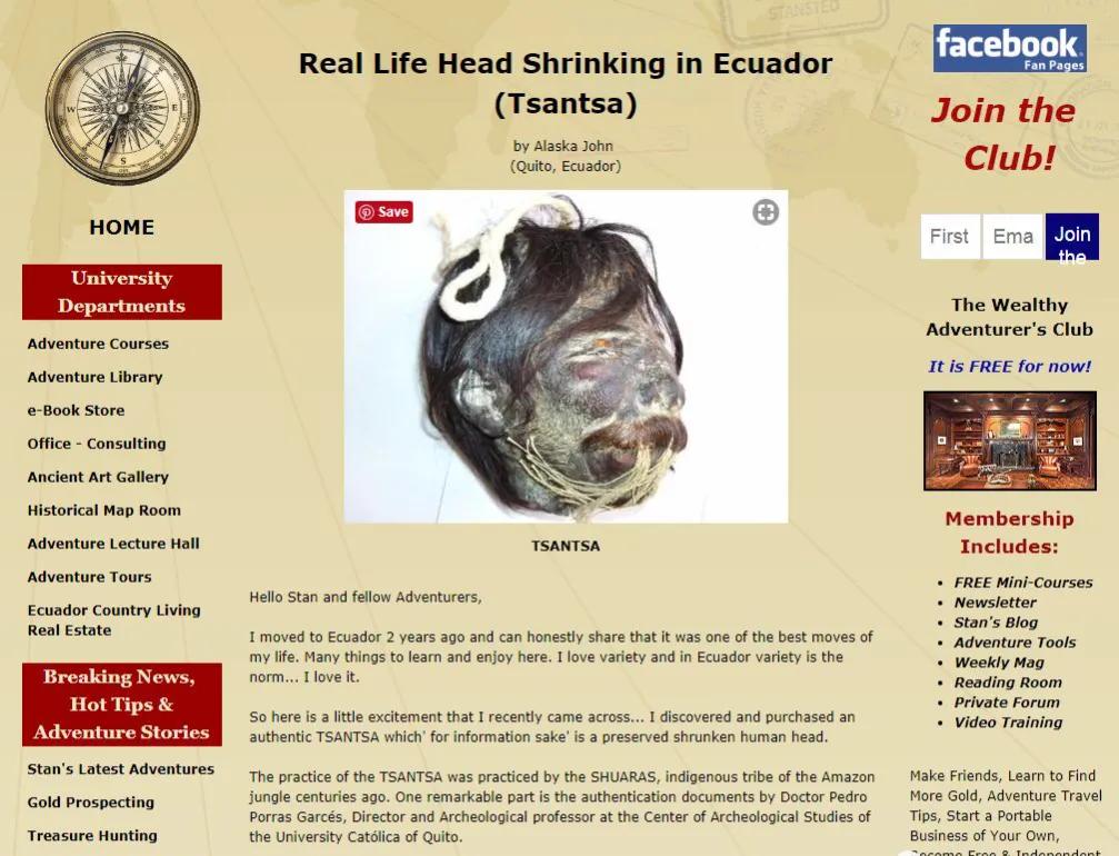 The aboriginal shrunken head technique has been sought after by ...