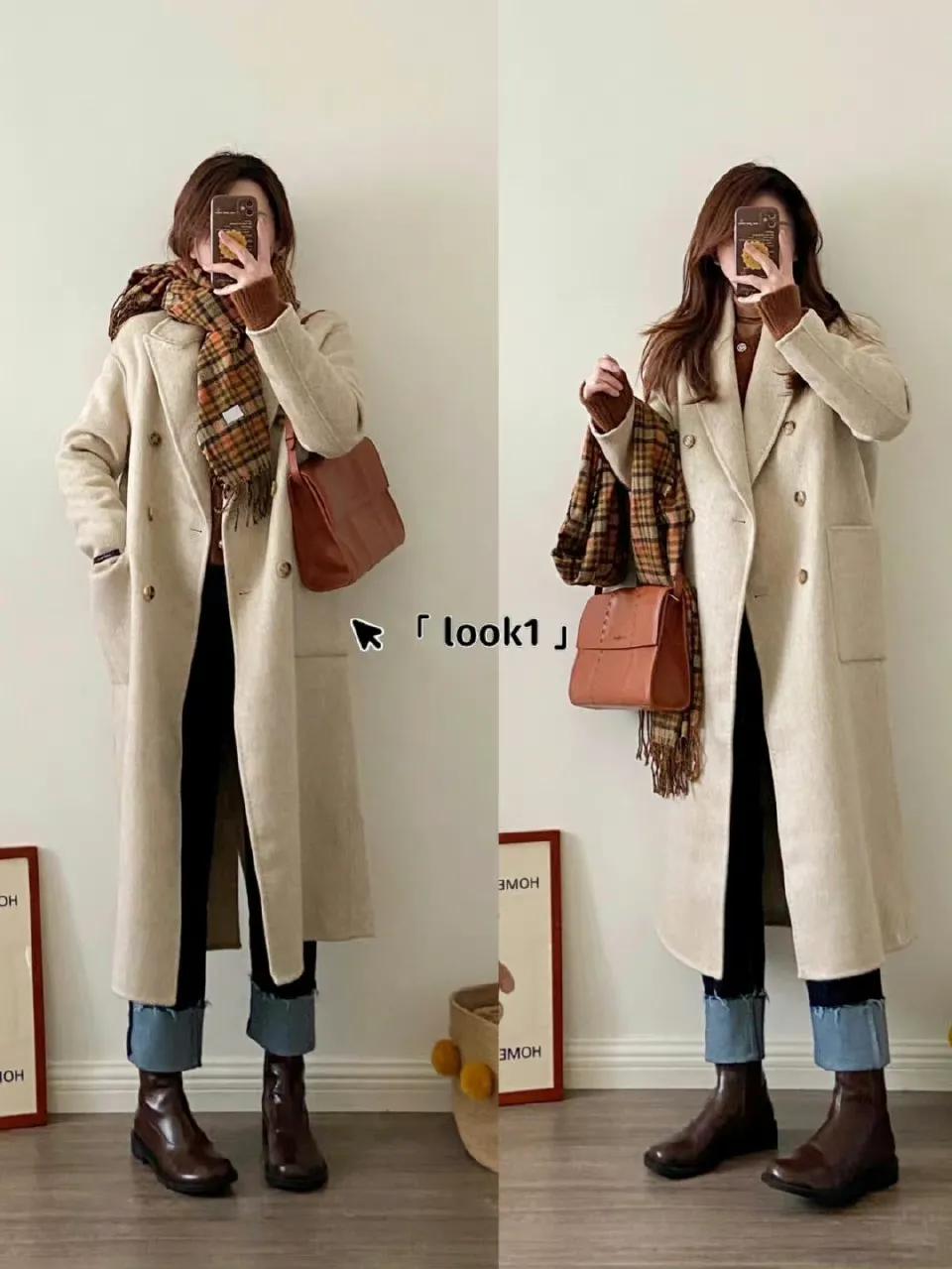 18 sets of Korean girls' woolen coats for autumn and winter with a good ...