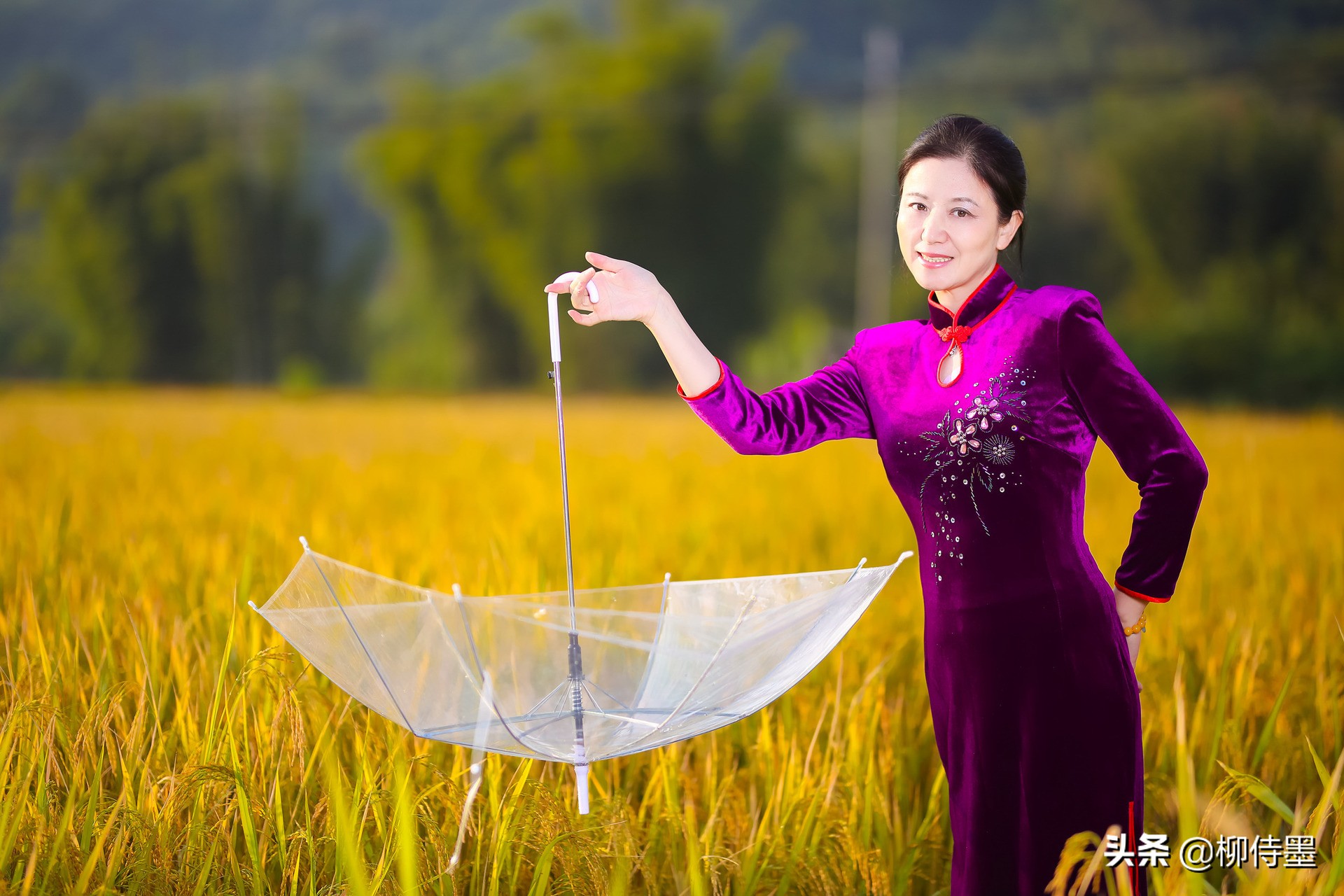 To take photos of elegant and graceful ladies, choose a good background ...