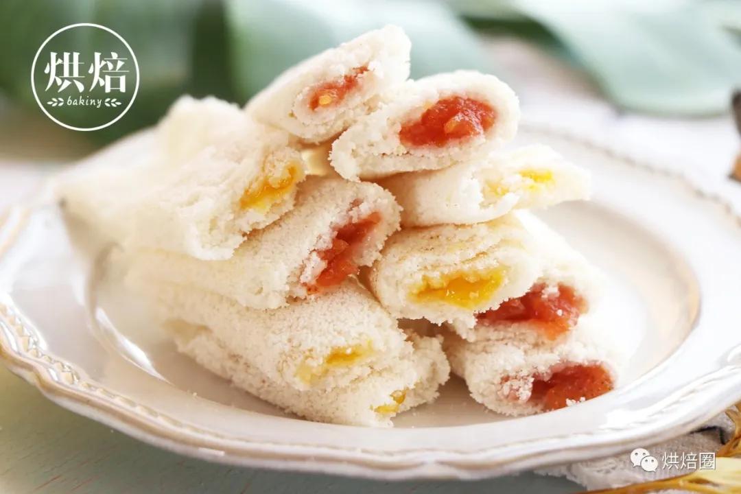 The glutinous rice jam roll is fried in two minutes, and the rice is ...