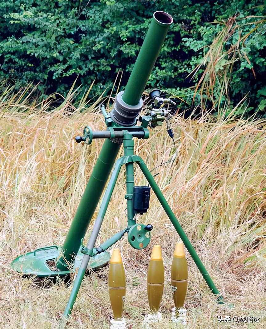 The caliber of light mortars and the range of heavy mortars, the Type ...