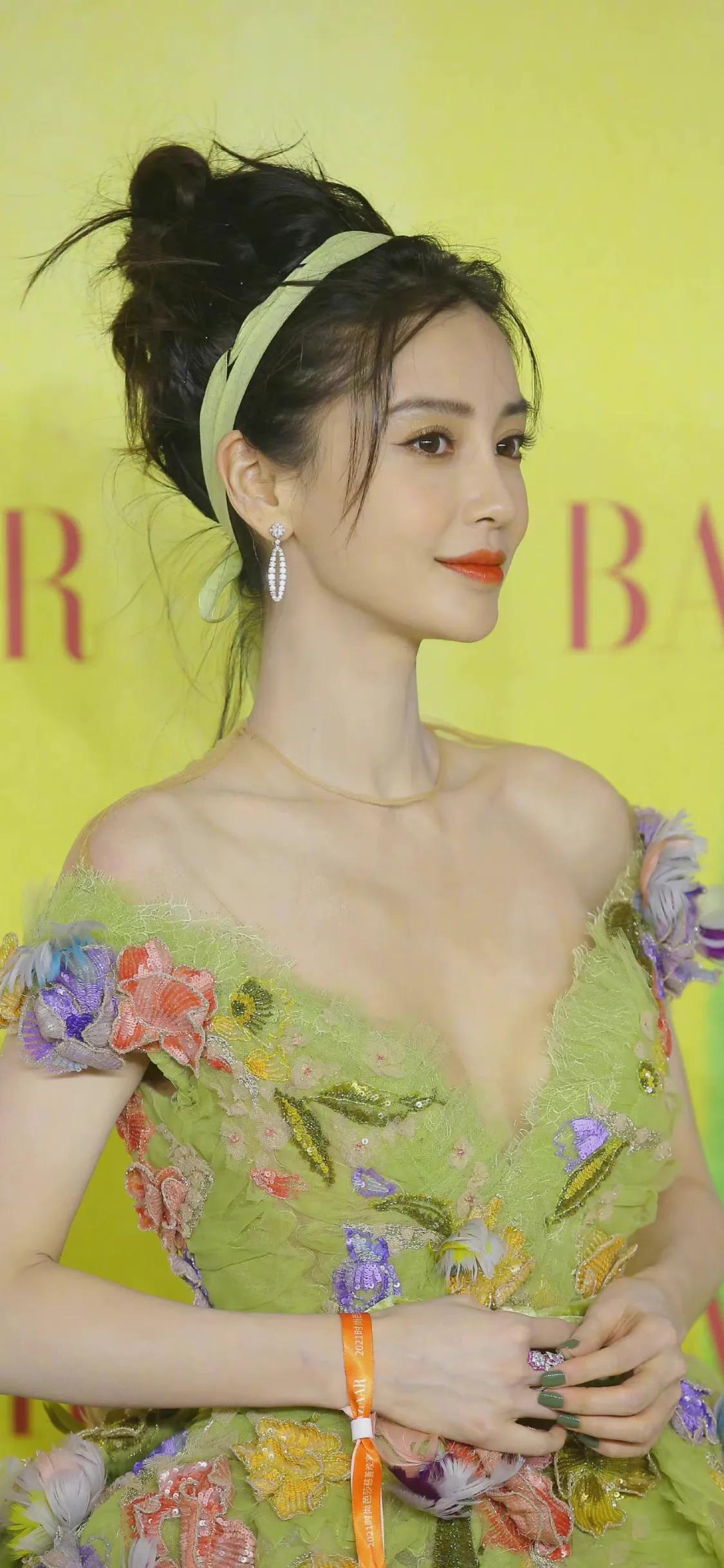 Angelababy～A beautiful picture of a yellow-green three-dimensional ...