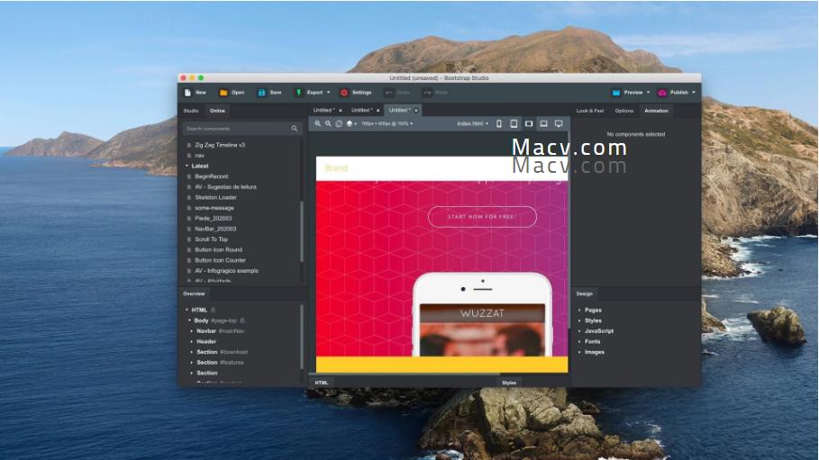 Bootstrap Studio 5 for Mac(mac網頁設計工具)v5.6.3激活版 - 頭條匯