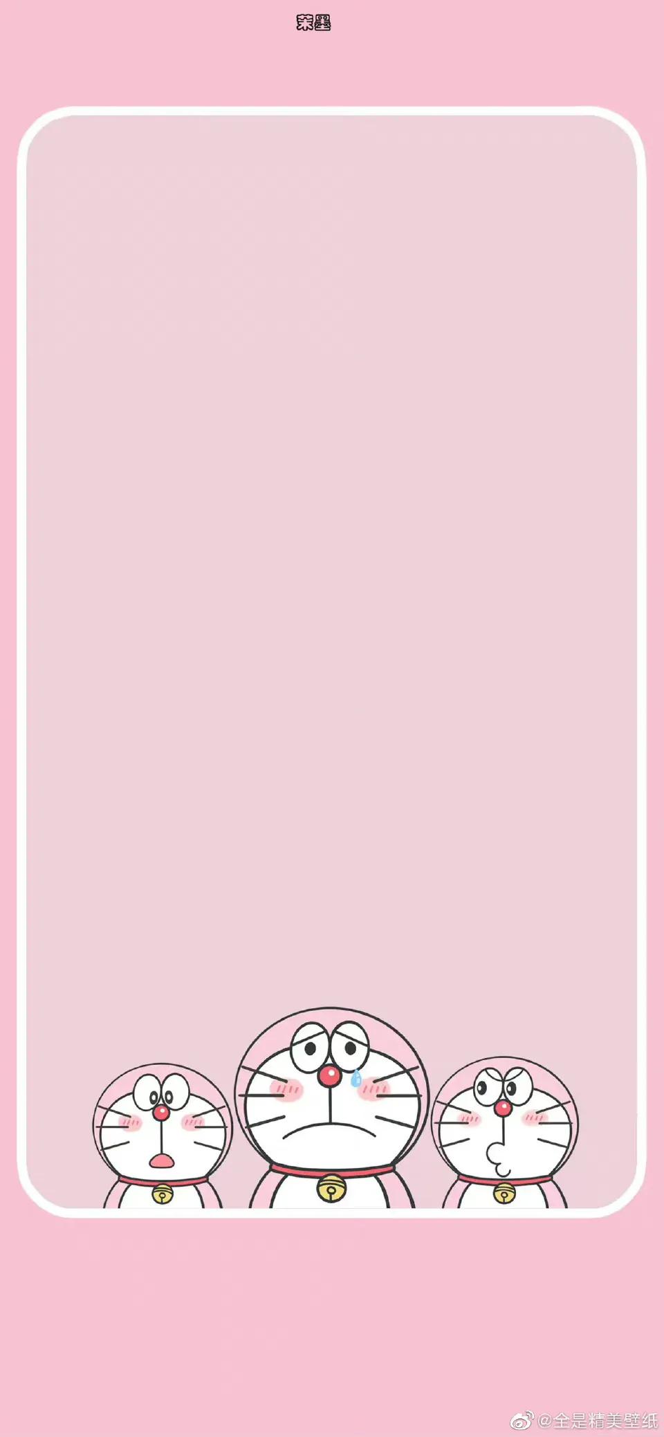 Pink "Doraemon" cute and simple mobile wallpaper - iNEWS
