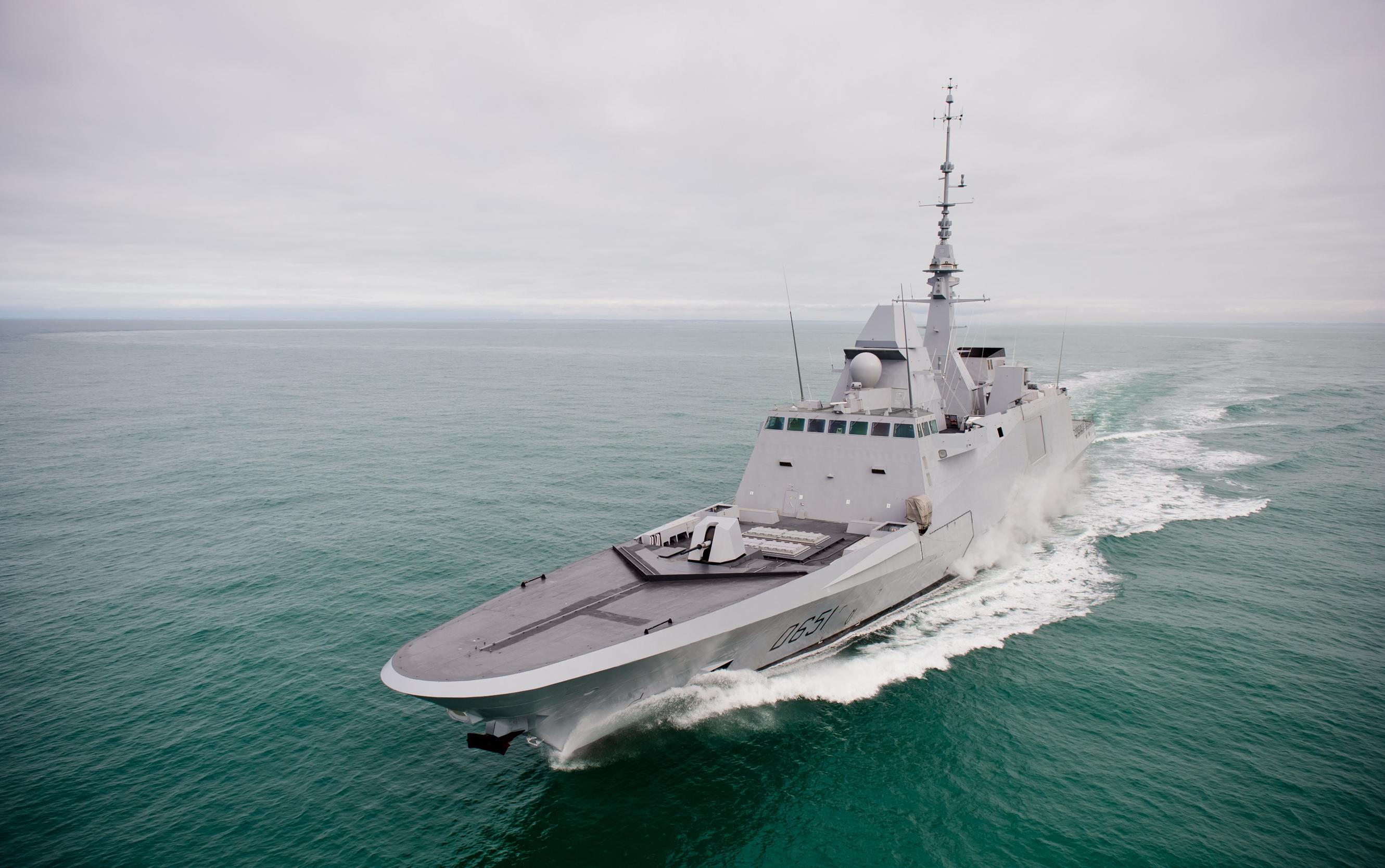 French Navy "Aquitaine" class air defense frigate, the first ship ...