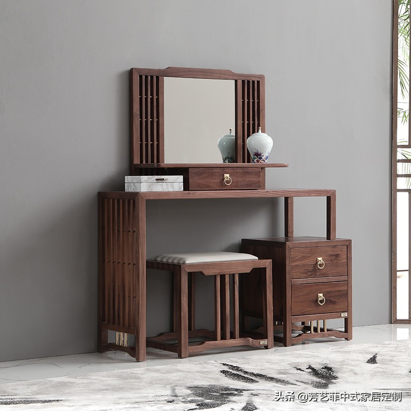 Solid wood Chinese dressing table, full of national tide, beautiful and ...