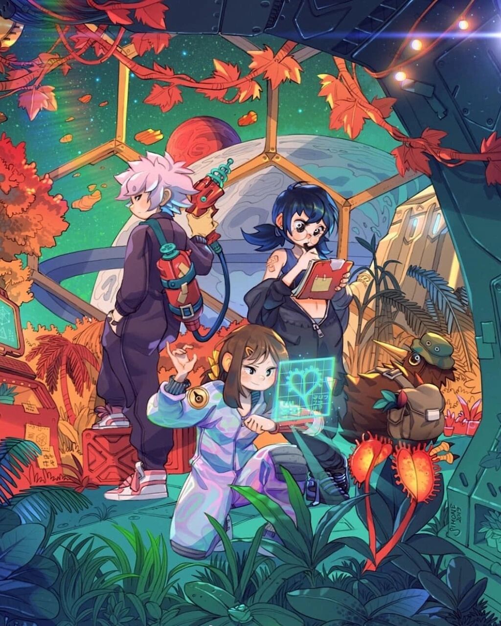 Character plus scene illustration design - iMedia