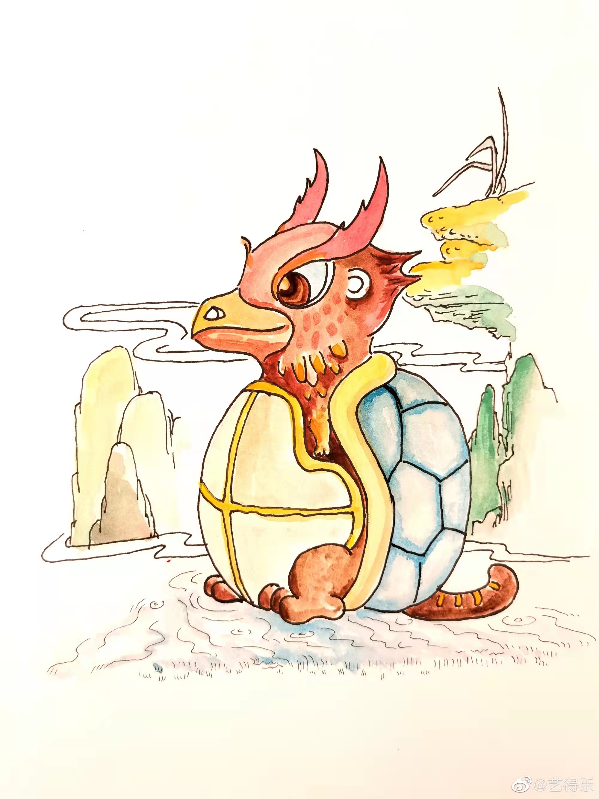 "Shan Hai Jing" Zhong Nan Shan Jing, the strange beast rotating turtle ...