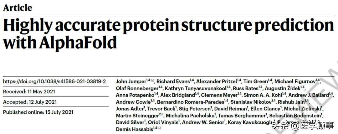 The protein structure predicted by the AlphaFold2 neural network ...