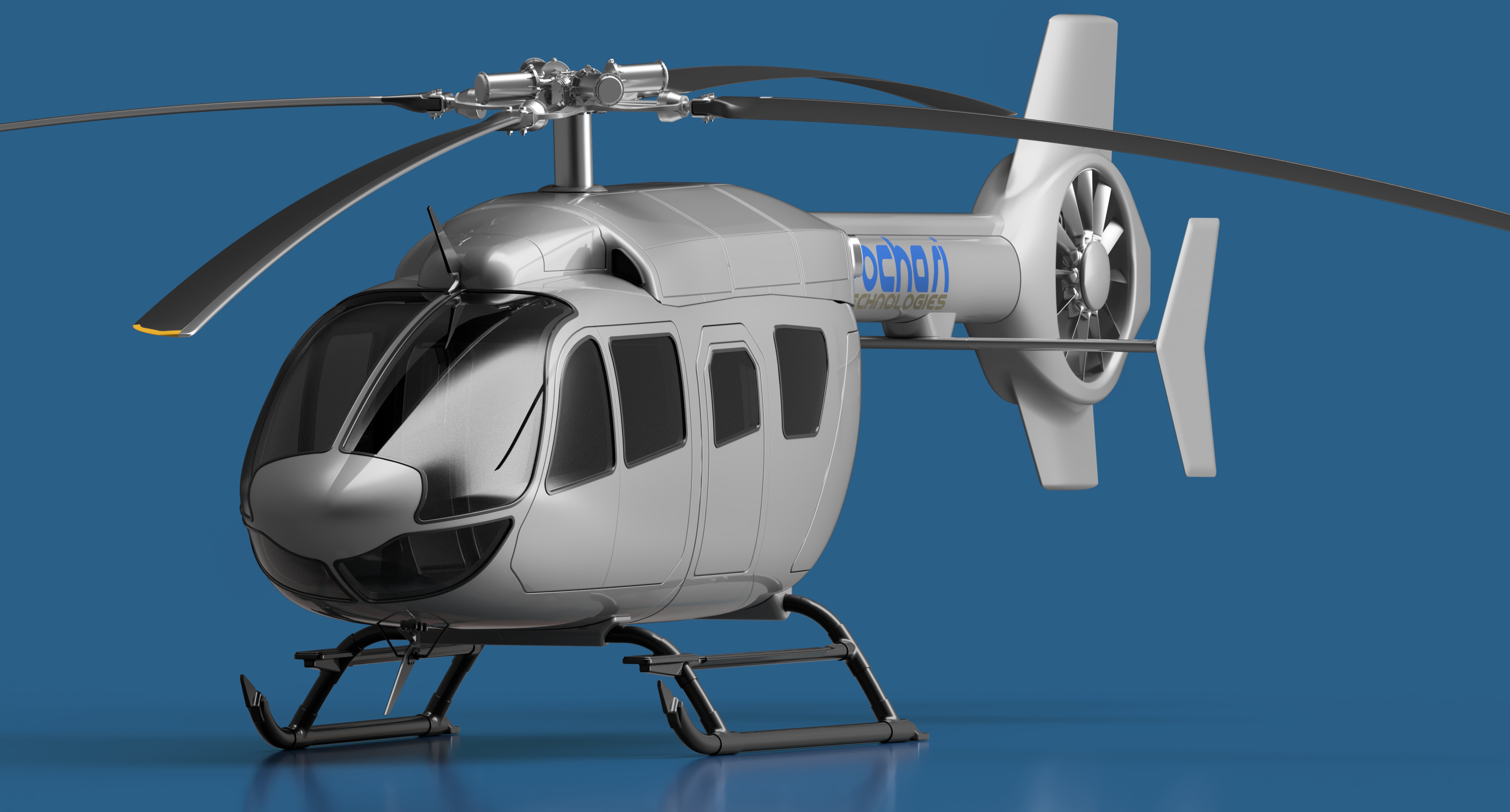 pochari cw直升机造型3D图纸 STEP格式 - KerYi