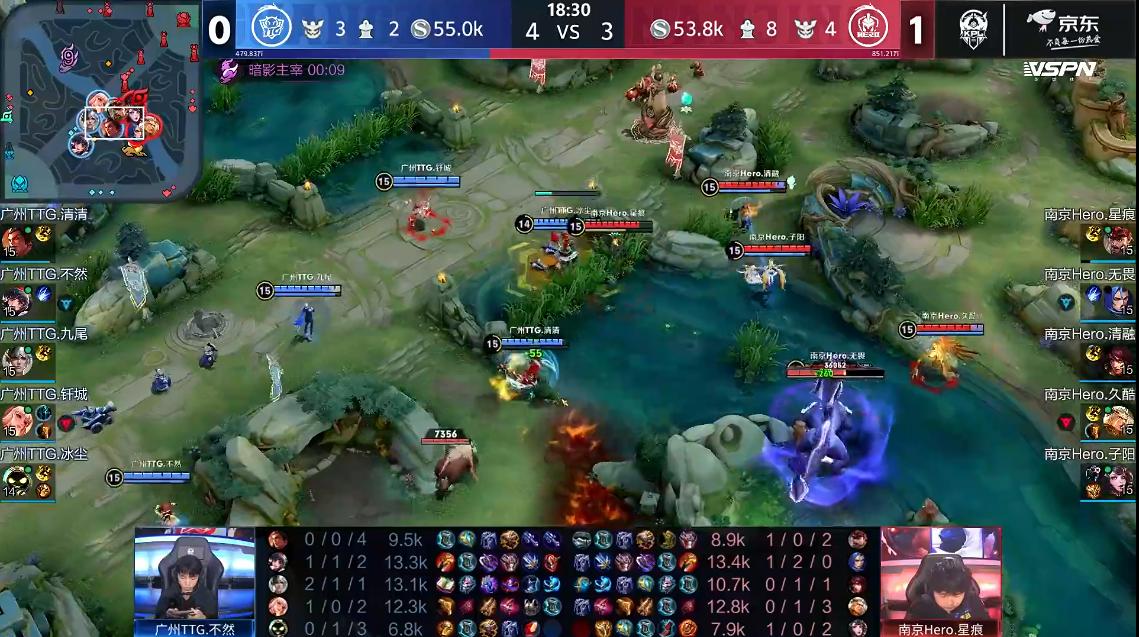 Nanjing hero vs. TTG, the score of 4-1 is surprising, hero's status is ...