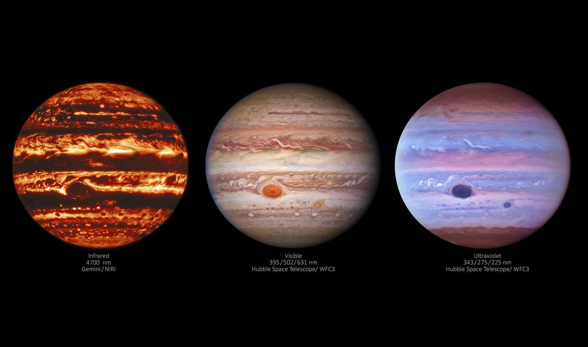 Outside of visible light, what does Jupiter look like?Scientists call ...