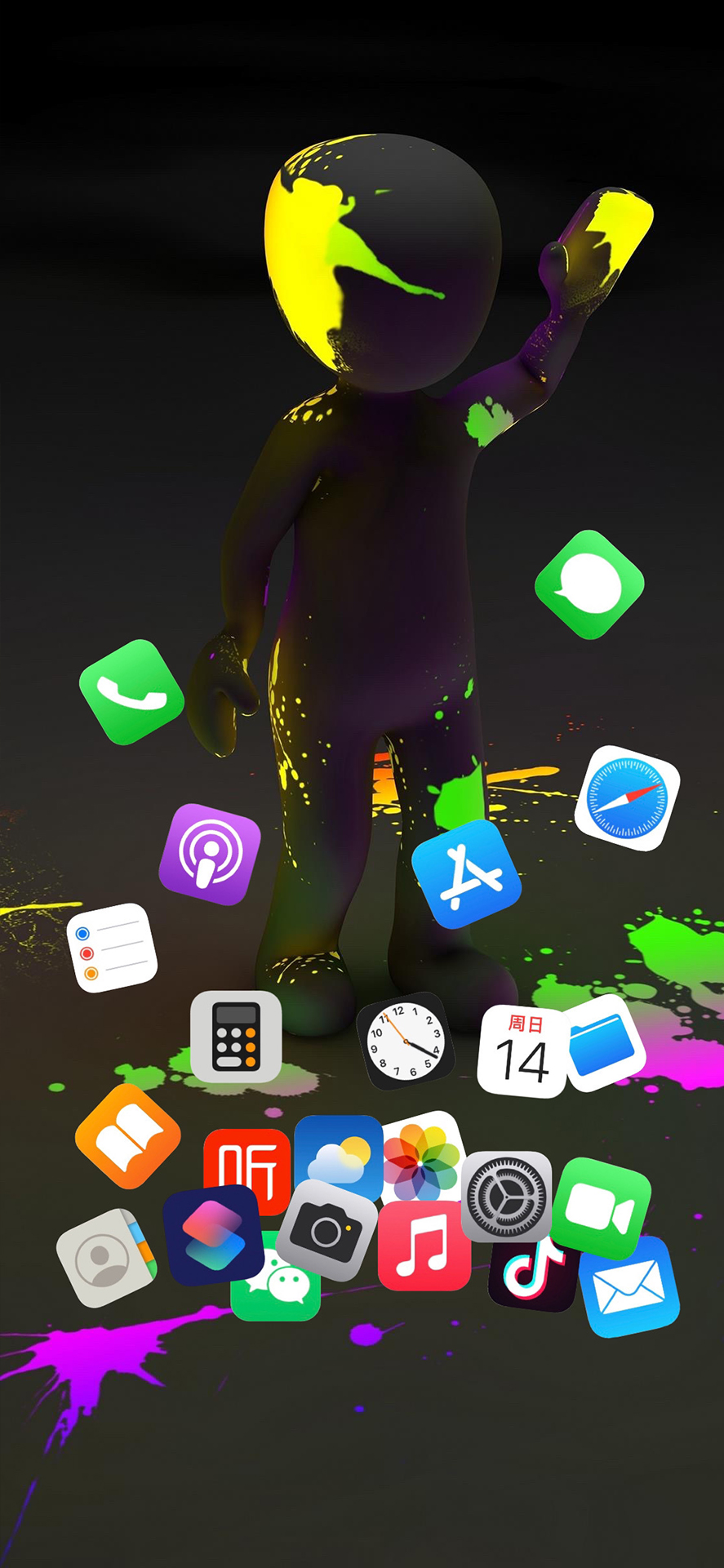 Irregular icon messy wallpaper - iNEWS