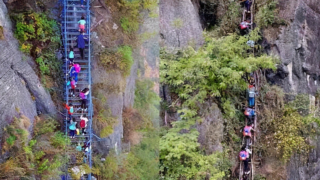 A "dangerous" village in Sichuan. It takes four hours for villagers to ...