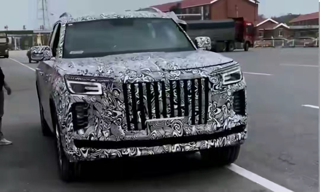 Hongqi LS7 road test spy photos, or equipped with V8 engine, autonomous ...