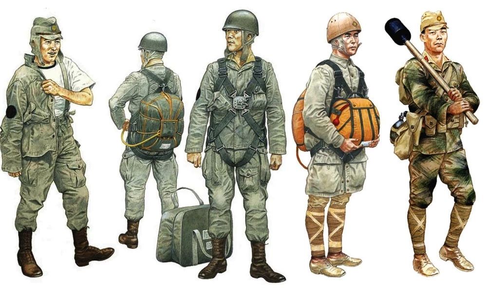 Caption: 75 years ago, the Japanese army used paratroopers on a large ...