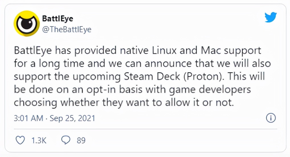 開發者自由選擇唄，BattleEye首發支持Steam掌機 - 資訊咖