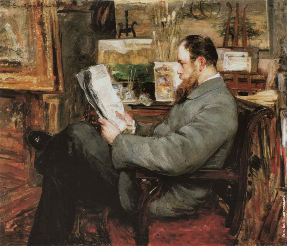 Appreciation of oil paintings of Swedish painter and poet Ernst ...