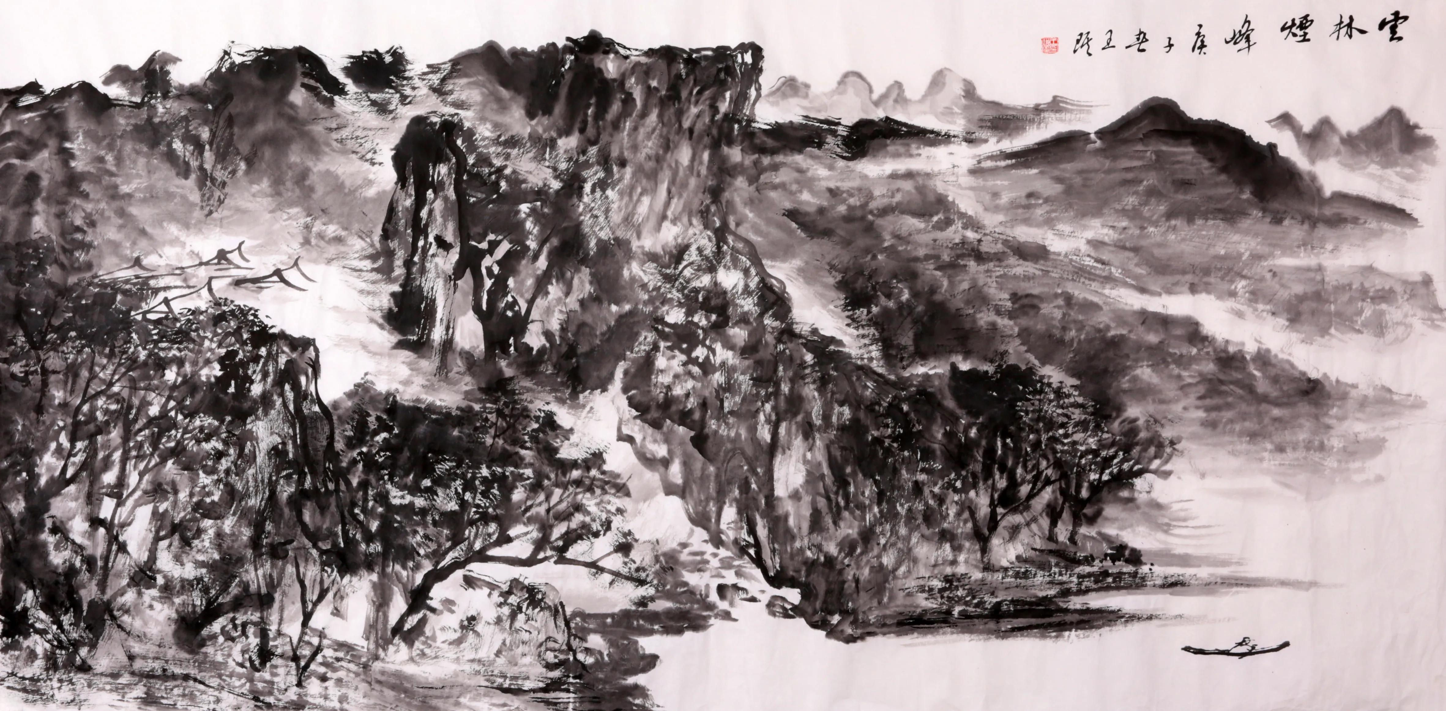 "De First Floor" Chinese famous ink painting Danqing special - iNEWS