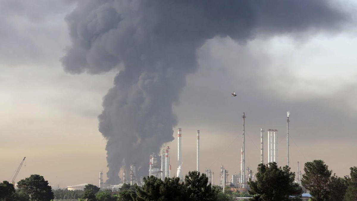 A violent explosion occurred in Tehran, soaring a pillar of fire ...