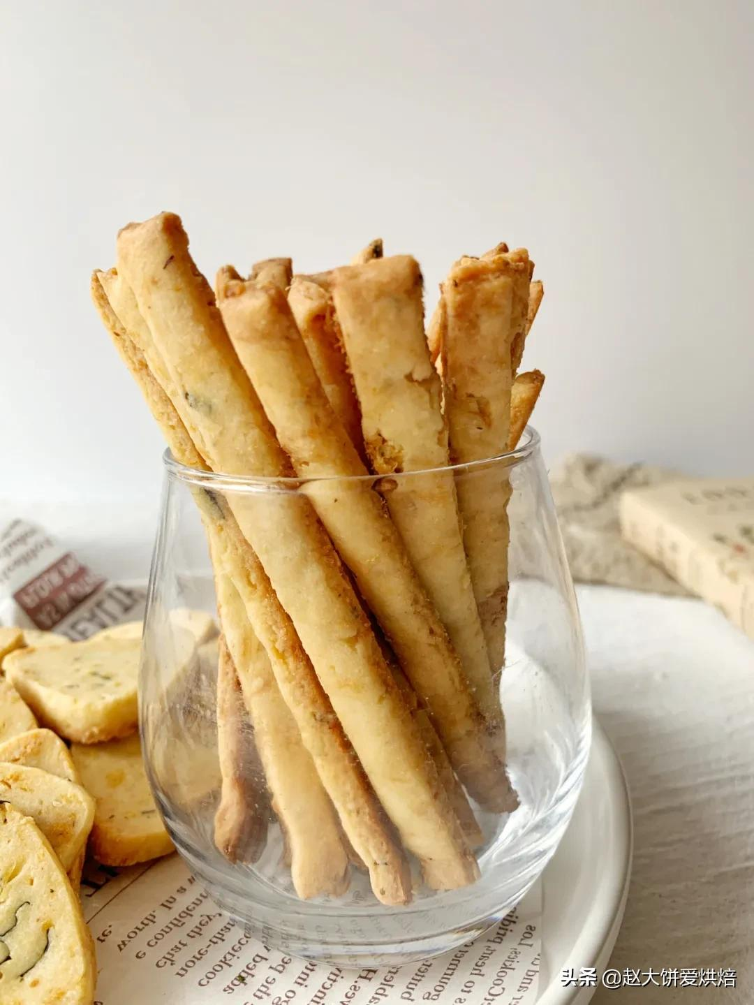 Salty, crispy, easy to make cheese and seaweed pork floss biscuits, a ...