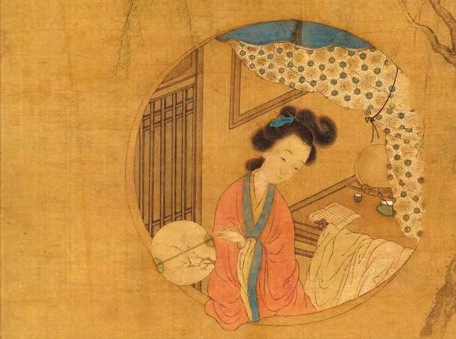 Li Xiangjun's blood splattered the poem fan, and his friend drew a ...