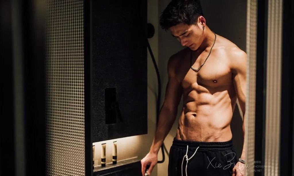 The 26-year-old guy works hard to get a perfect figure. The muscle ...