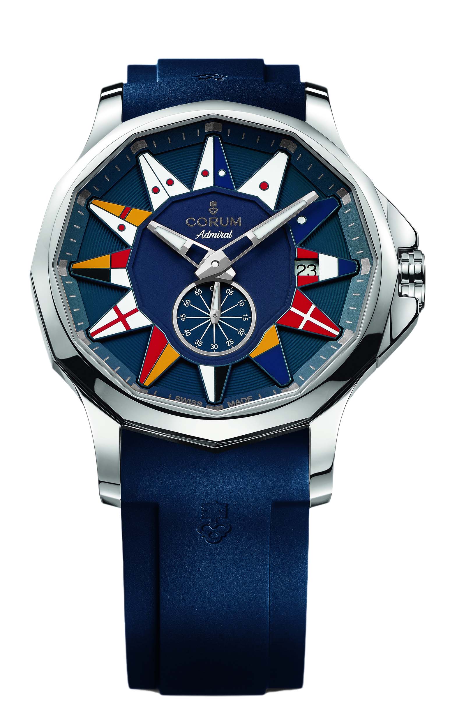 The design is inspired by the maritime flag, the admiral of CORUM ...
