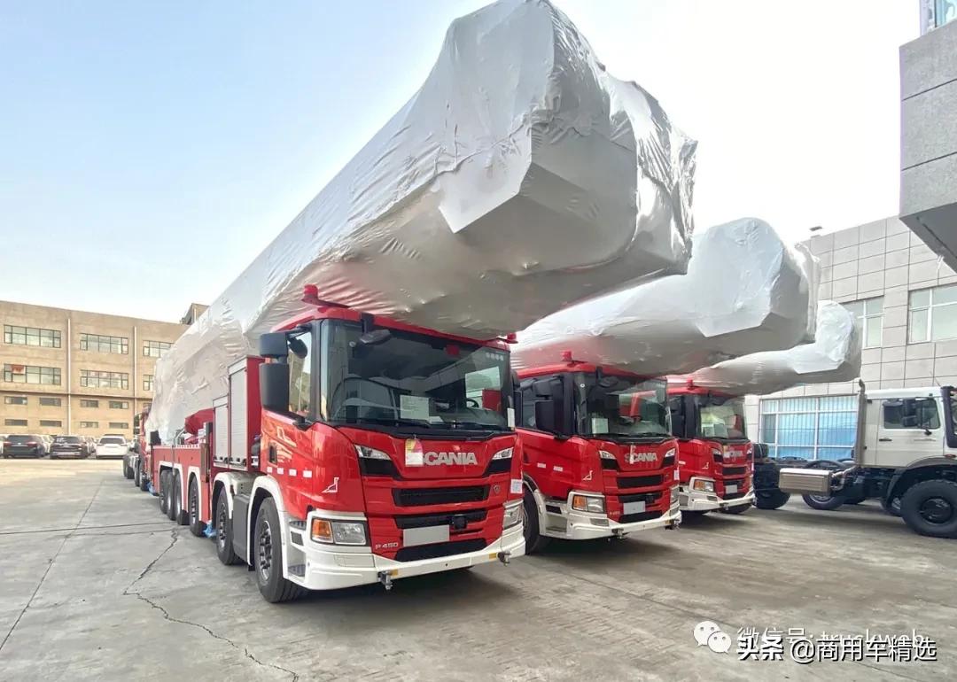 Bolangtao F101 ascending platform fire truck with Scania P450 12x4 ...