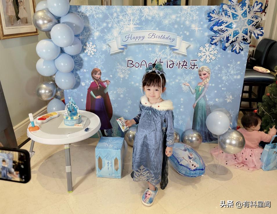 Jia Xiaochen celebrated her daughter's birthday, four-year-old Dudou ...