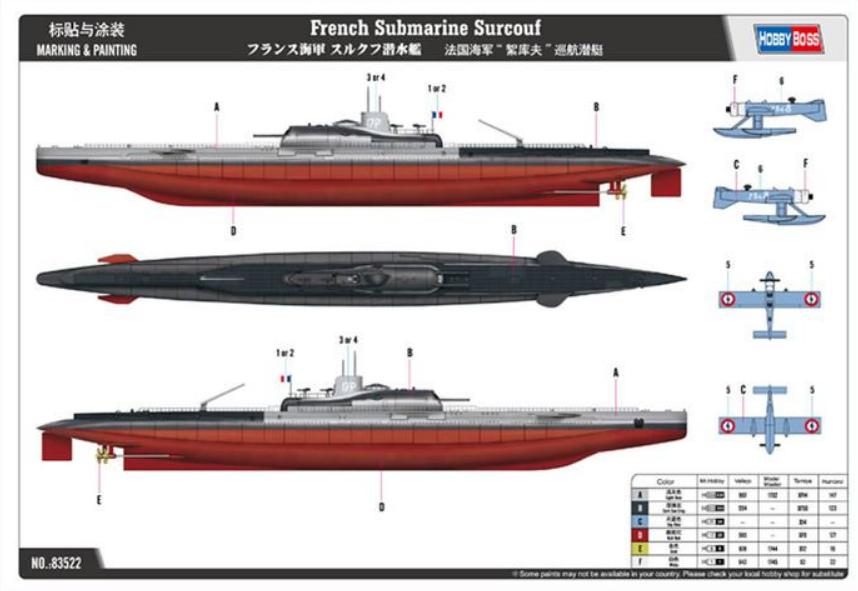 The largest submarine in France before World War II, the ocean-going ...