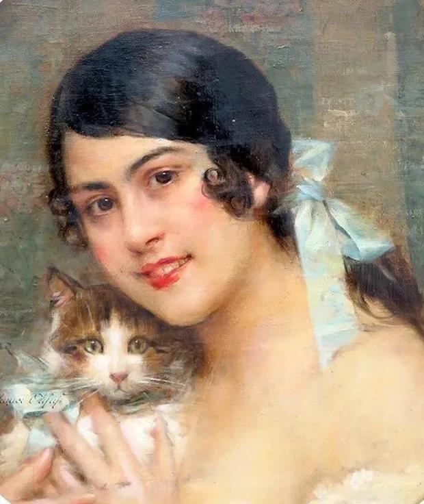 22 classical oil painting figures (female), each portrait is beautiful ...