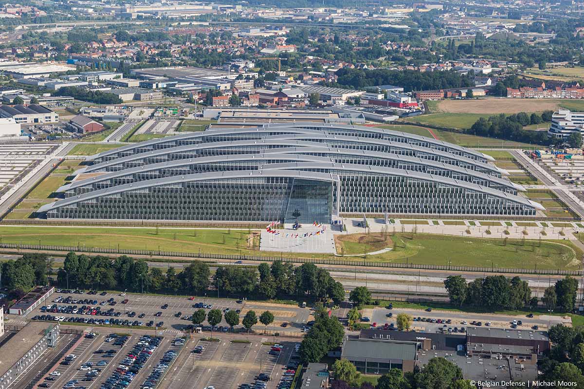 The new NATO headquarters, the design presents the image of "fingers ...