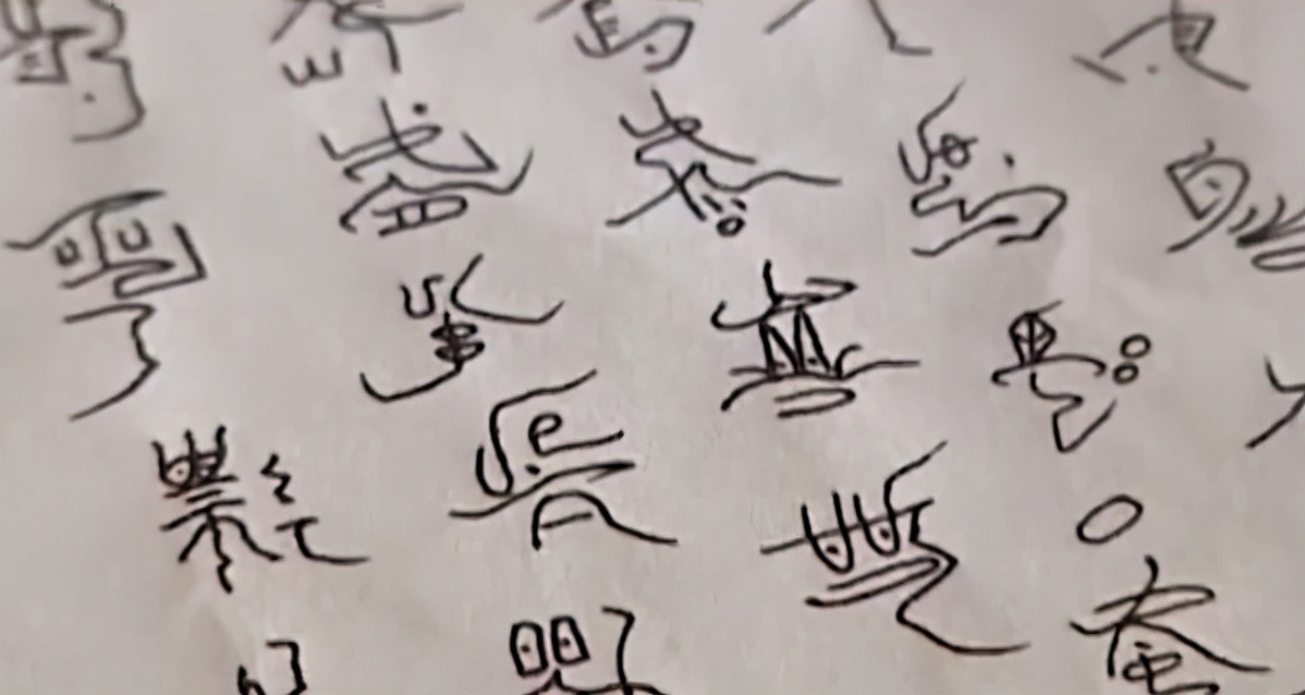 Folk handwriting calligraphy, self-made seal script is incomprehensible ...