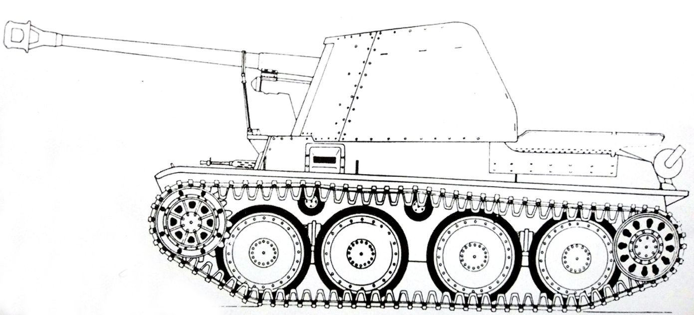 German tank destroyer of World War II "Weasel" anti-tank gun vehicle ...